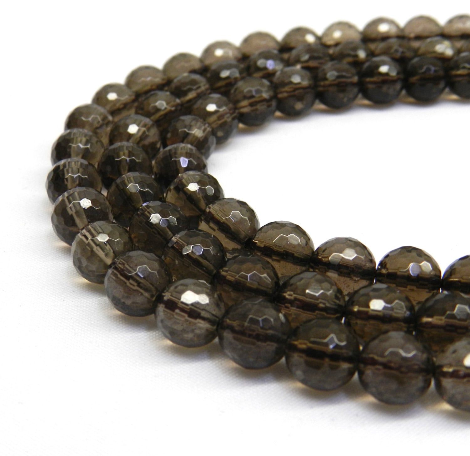 Smoky Quartz Faceted Beads 8mm Beads Smoky Quartz Beads | Etsy