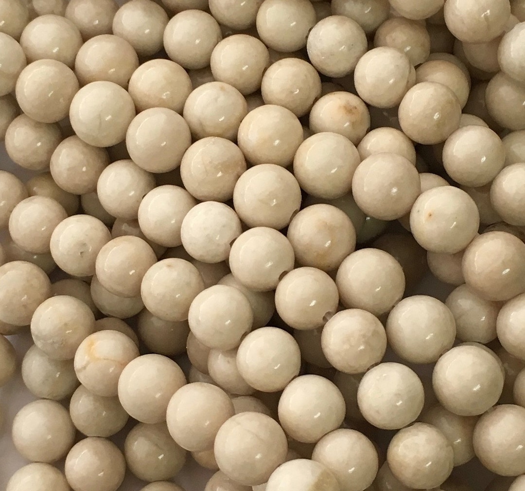 Fossil Stone, Gemstone Beads, off White, 4mm-14mm, 8mm Beads, 6mm Beads ...