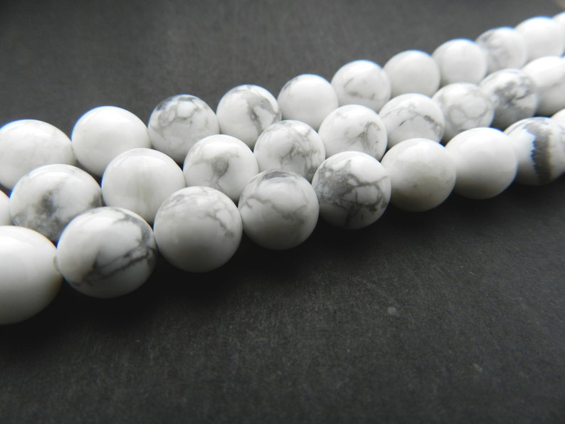 Howlite Beads, White Howlite Beads, 6mm Round Beads, 6mm Round ...