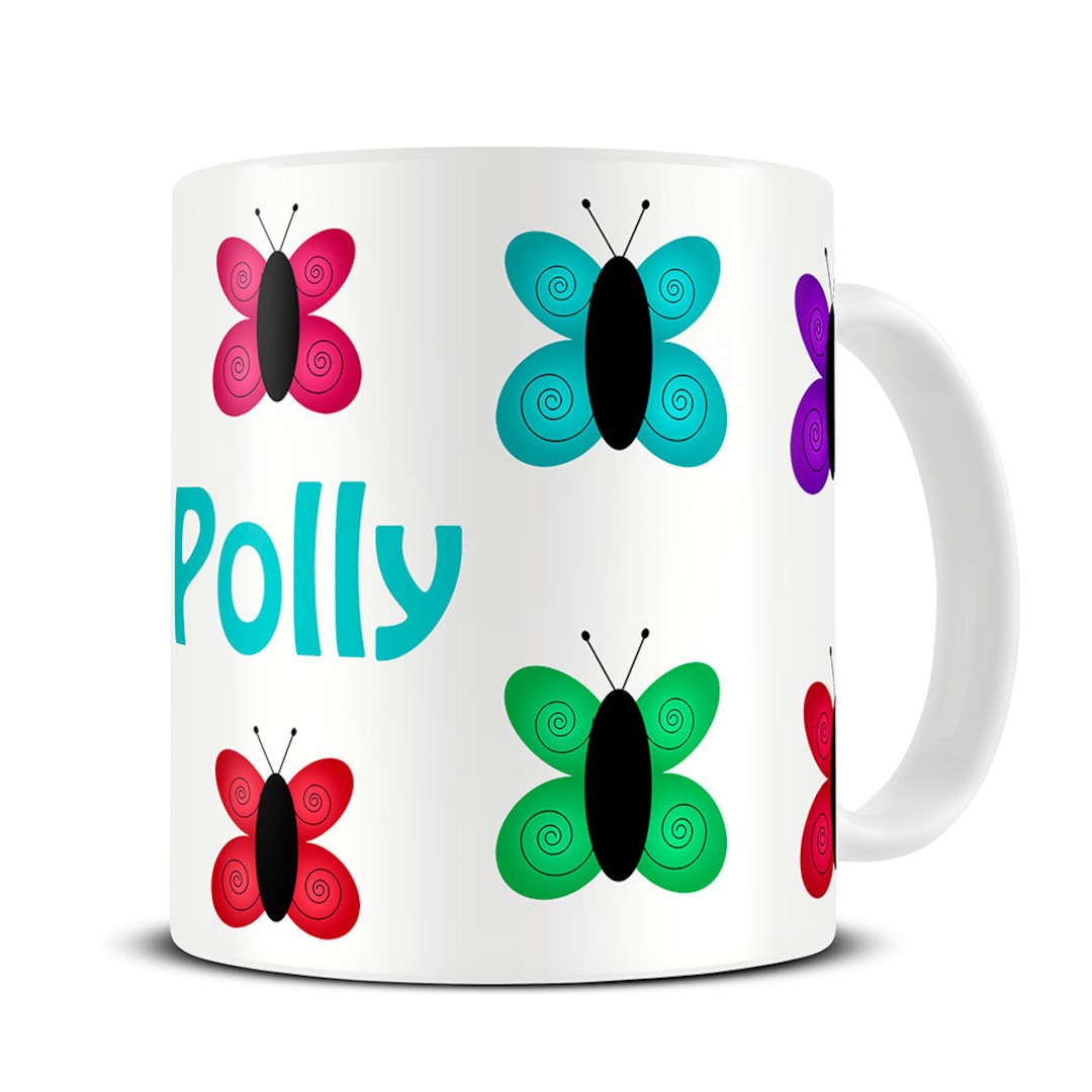 Personalised Colourful Butterflies Coffee Mug Butterfly - Etsy