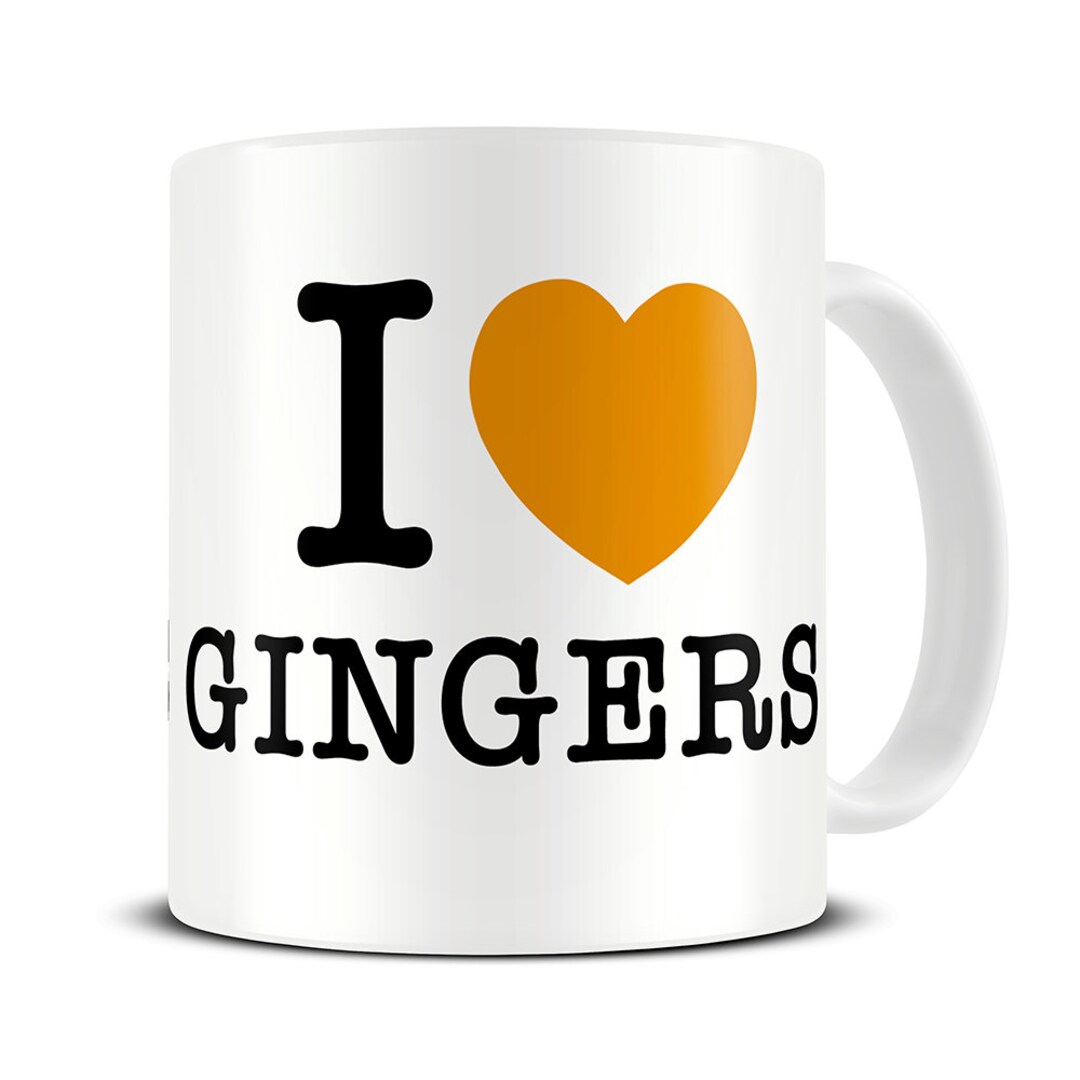 I Love Gingers Coffee Mug, Gift for Ginger, Ginger Hair Mug, Funny ...