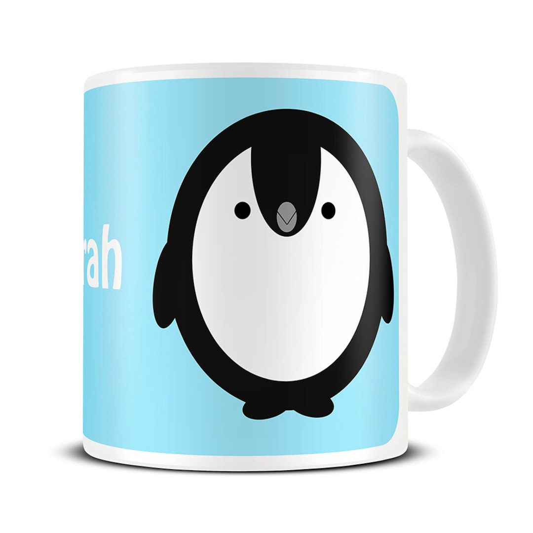 Personalised Cute Cartoon Penguin Coffee Mug Penguin Gifts Personalized ...