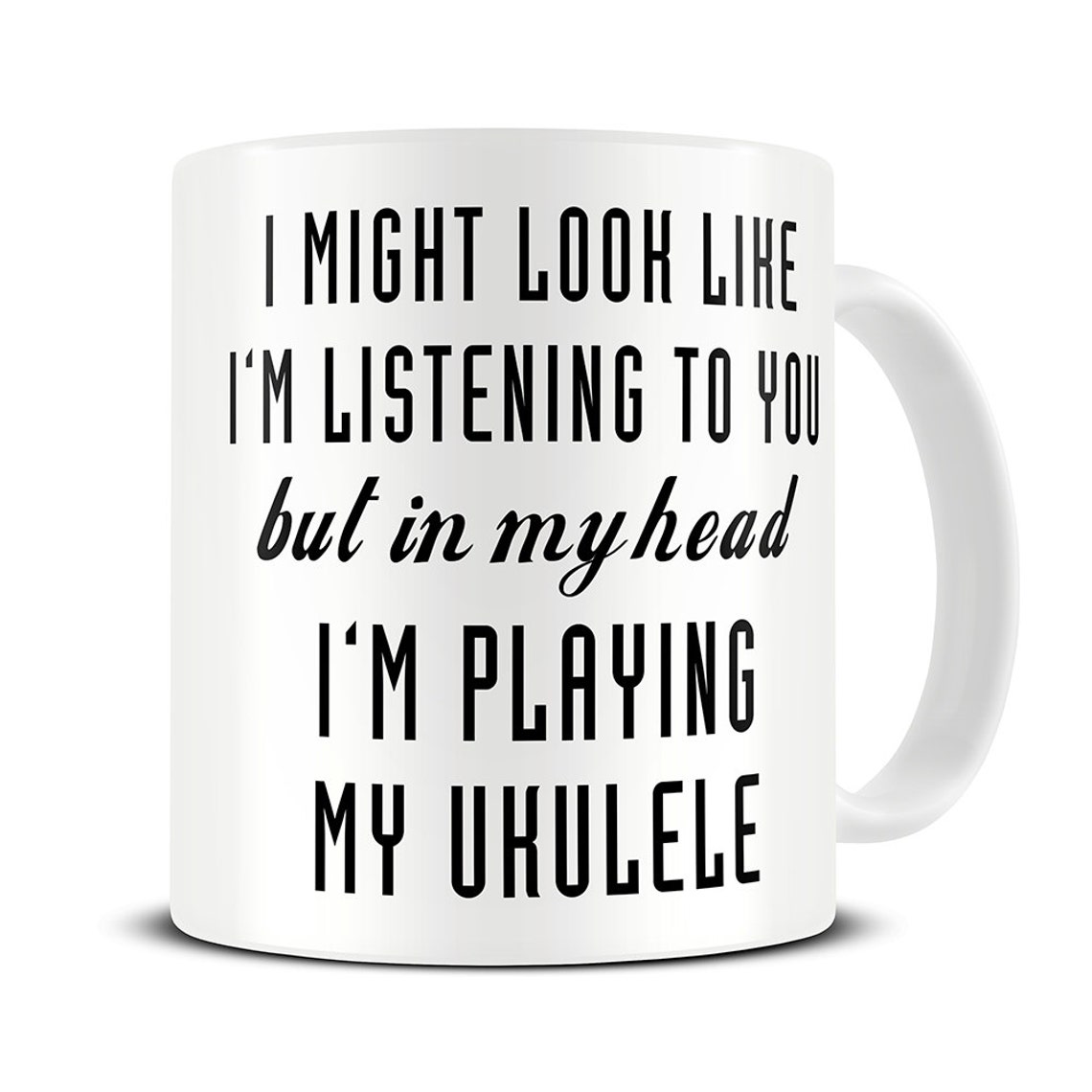 Ukulele Gifts Ukulele Mug in My Head I'm Playing My - Etsy