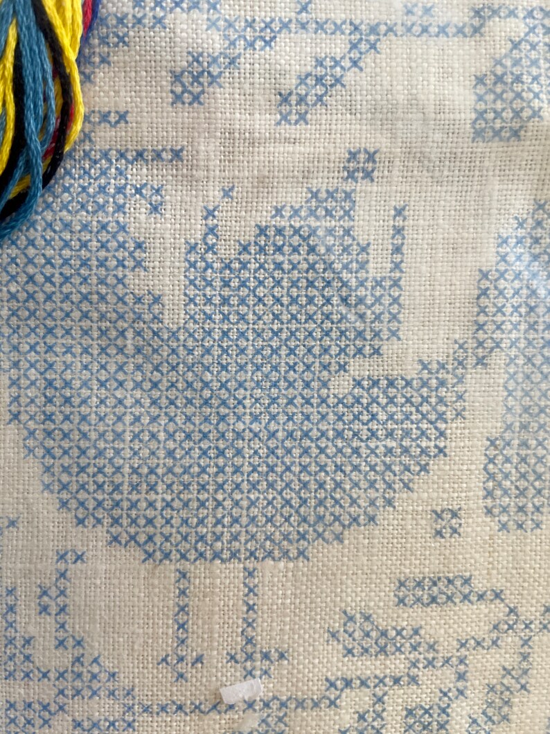 Columbia-minerva Cross Stitch Pillow Kit Country Folk Art 16x16 - Etsy