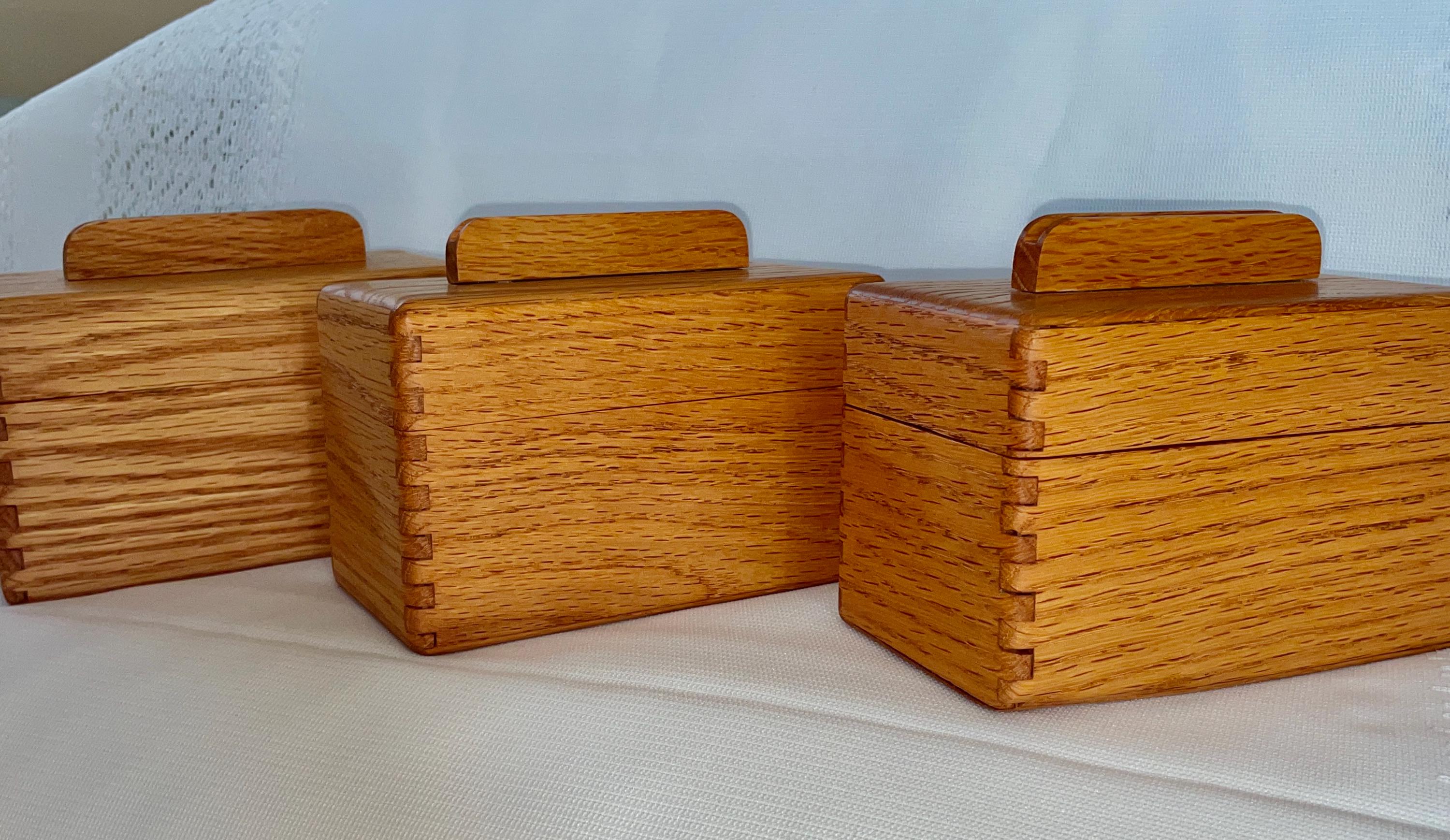 Handmade Red Oak Recipe Box With Top Handle for 3x5 Cards - Etsy