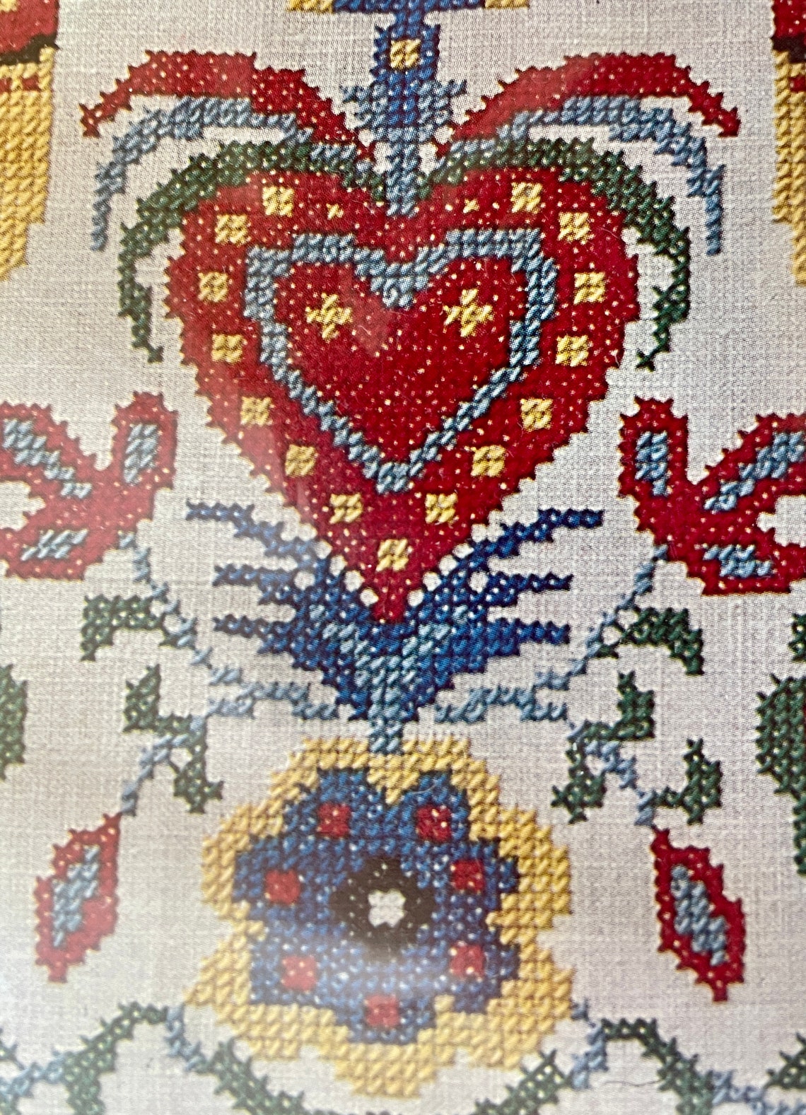 Columbia-minerva Cross Stitch Pillow Kit Country Folk Art 16x16 - Etsy
