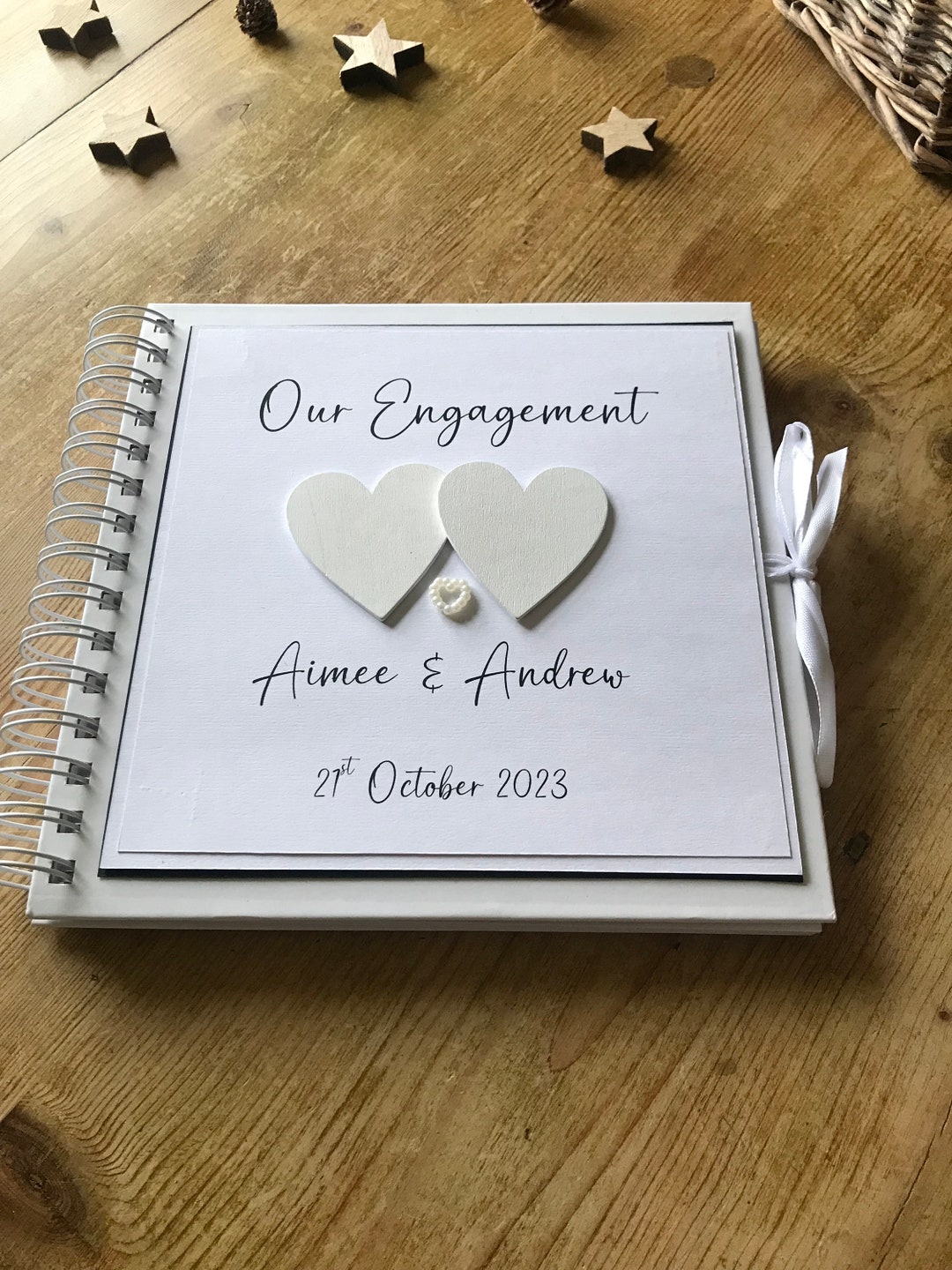 Our Engagement Photo Album, Engagement Memory Book, Engagement Party ...