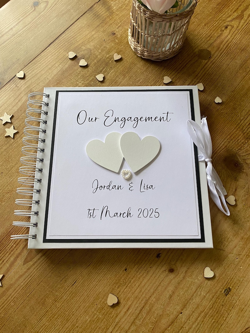 Our Engagement Photo Album, Engagement Memory Book, Engagement Party ...
