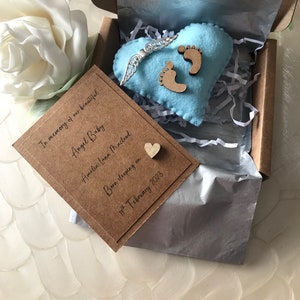 Baby Loss Heart Memory Box, Twin Miscarriage Remembrance, Personalised ...