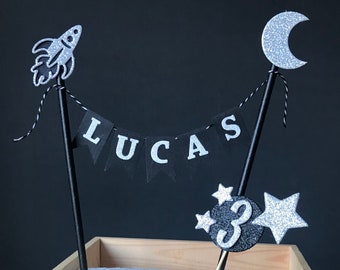 Space Cake Topper, Outer Space Cake Topper, Galaxy Cake Topper ...