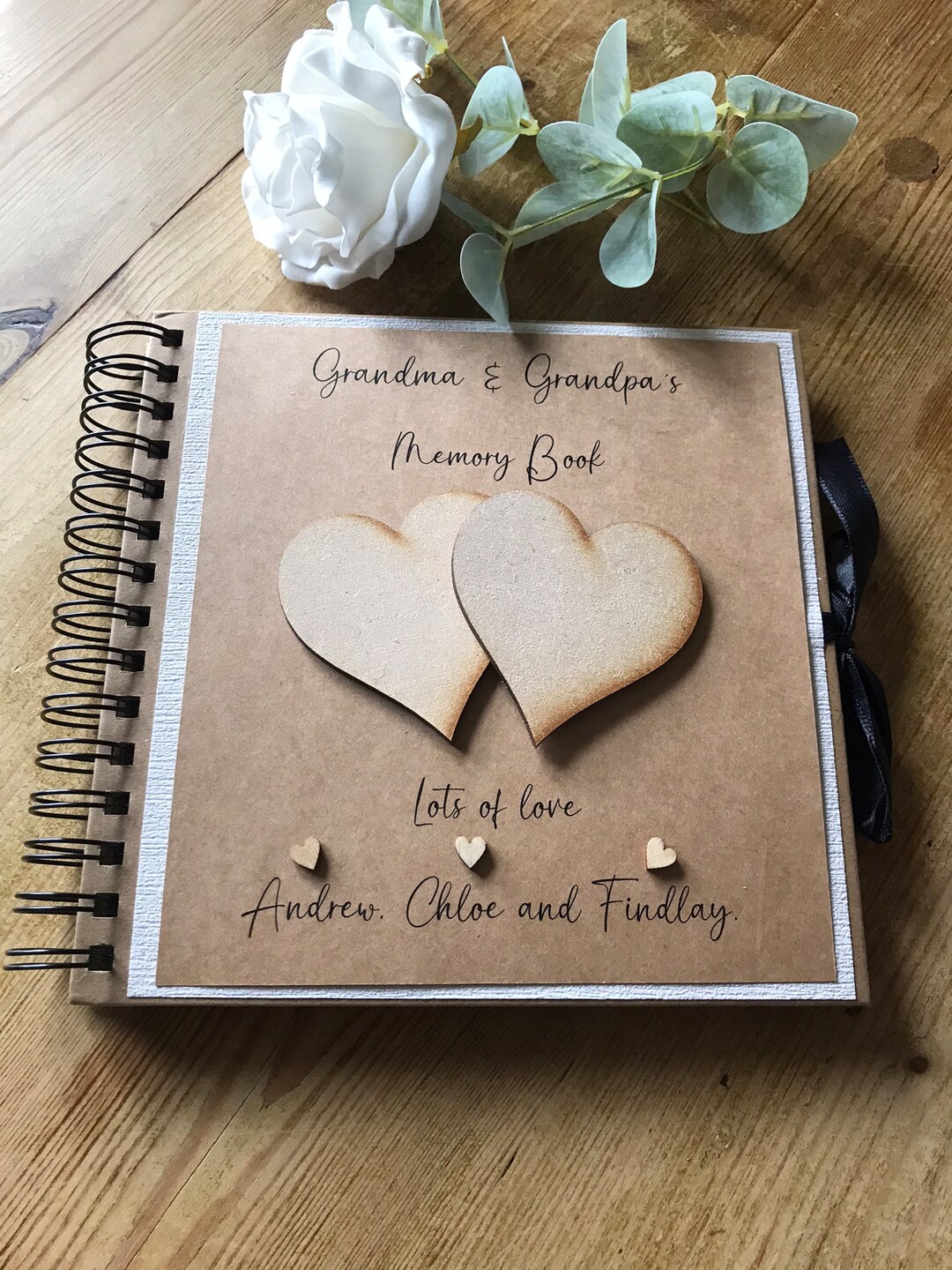 Grandparents Memory Book, Grandparent Photo Scrapbook, Grandchild Gift ...