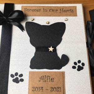 Cat/dog Memory Book, Personalised Pet Keepsake Album, Custom Cat/dog ...