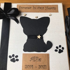 Cat/dog Memory Book, Personalised Pet Keepsake Album, Custom Cat/dog ...