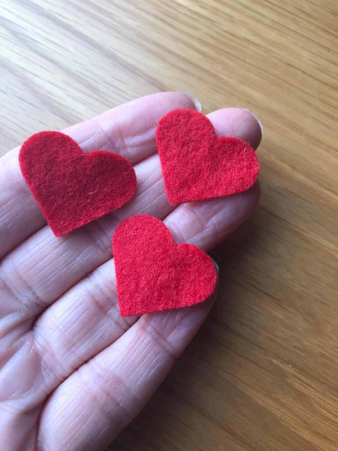 20 Red Felt Hearts-confetti Red Felt Hearts-hearts for Felting ...