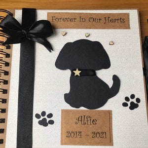 Cat/dog Memory Book, Personalised Pet Keepsake Album, Custom Cat/dog ...