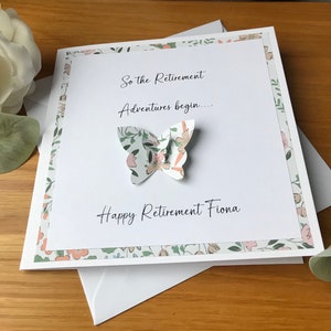 Personalised Retirement Card, Good Luck in Your Retirement, Handmade ...