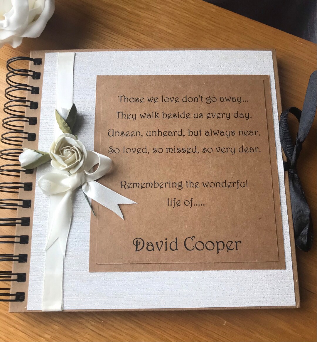 In Loving Memory Guest Book, Funeral Memorial Book, Mourning Guest Book ...