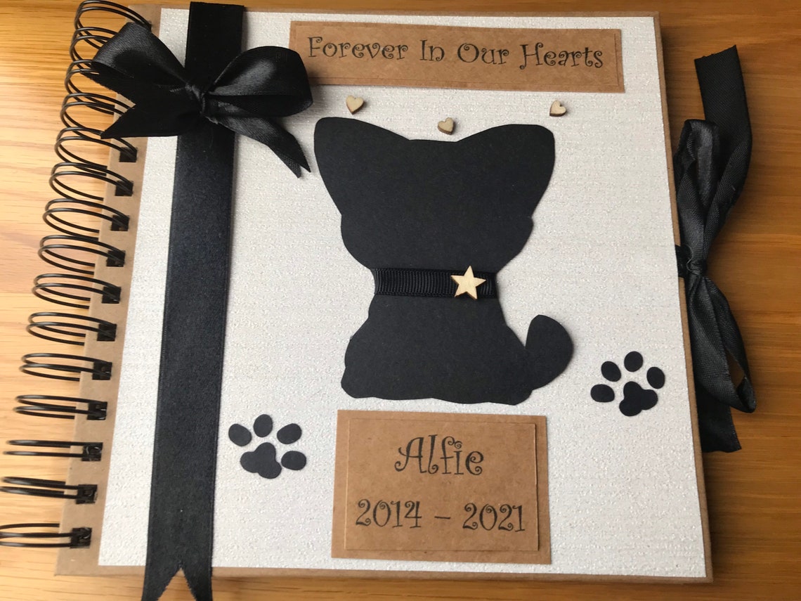 Cat/dog Memory Book Personalised Pet Keepsake Album Custom | Etsy