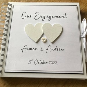 Our Engagement Photo Album, Engagement Memory Book, Engagement Party ...