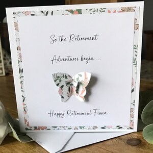 Personalised Retirement Card, Good Luck in Your Retirement, Handmade ...