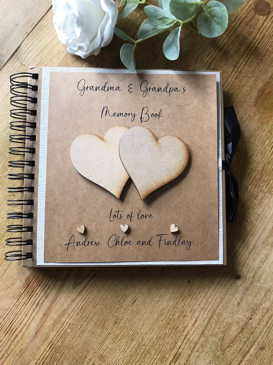 Grandparents Memory Book, Grandparent Photo Scrapbook, Grandchild Gift ...