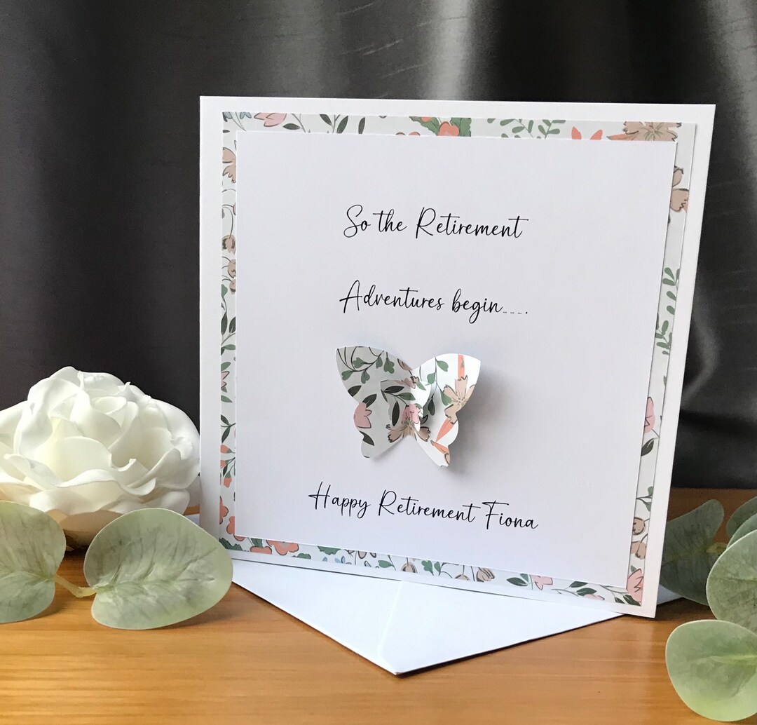 Personalised Retirement Card, Good Luck in Your Retirement, Handmade ...
