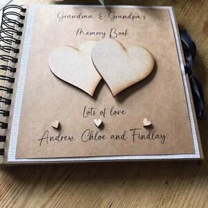 Grandparents Memory Book, Grandparent Photo Scrapbook, Grandchild Gift ...