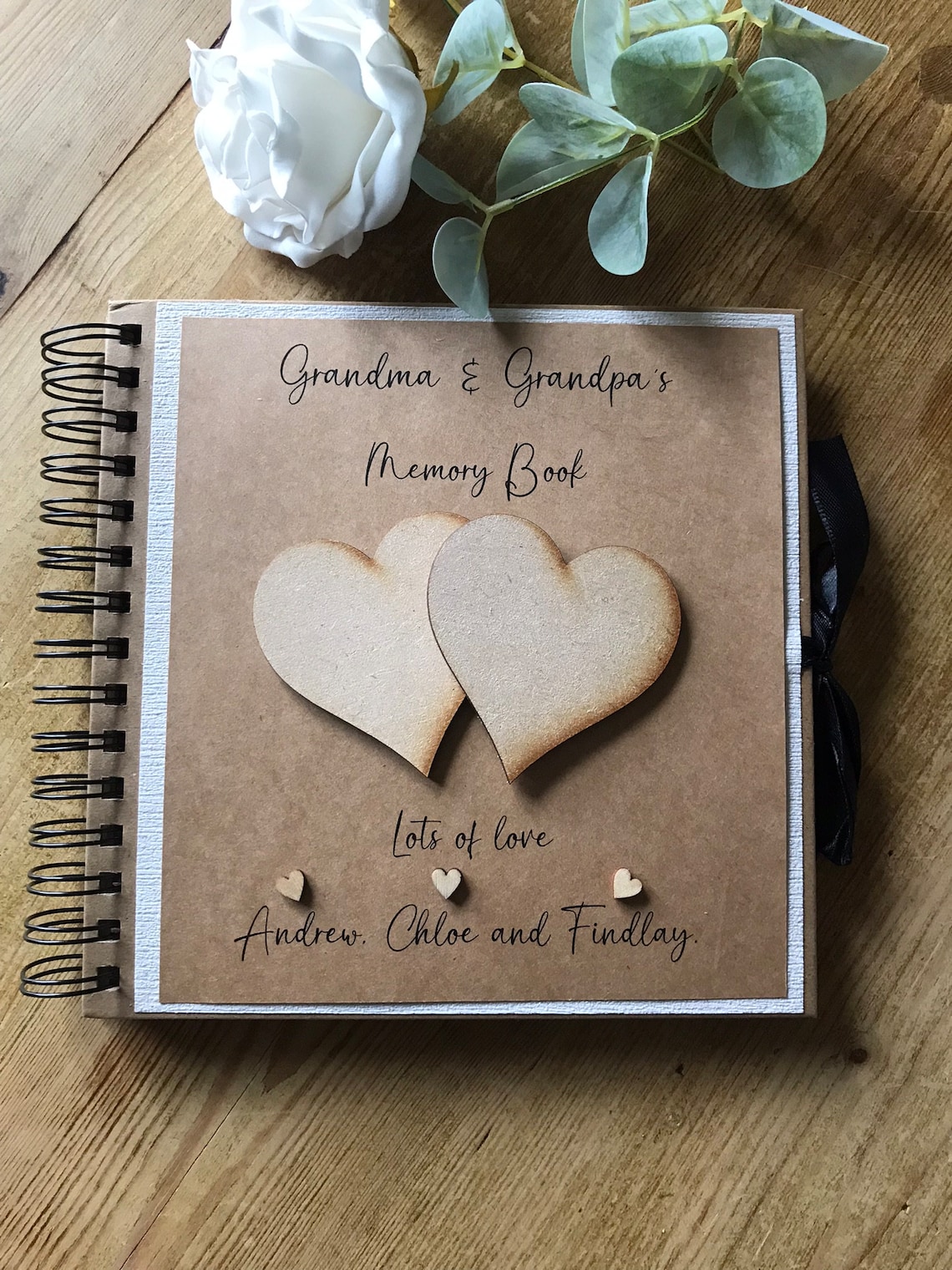 Grandparents Memory Book, Grandparent Photo Scrapbook, Grandchild Gift ...