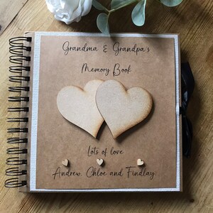 Grandparents Memory Book, Grandparent Photo Scrapbook, Grandchild Gift ...