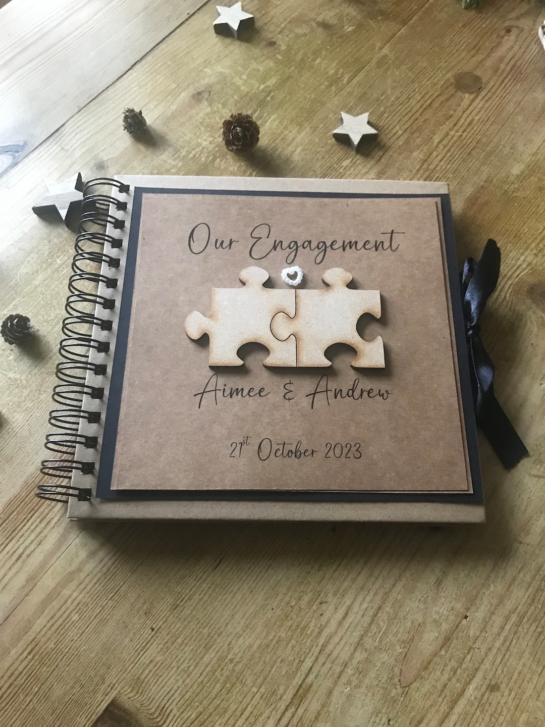 Our Engagement Photo Album, Engagement Memory Book, Engagement Party ...