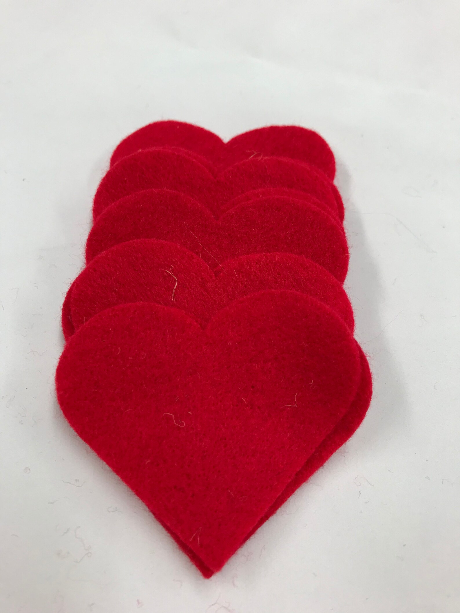 10 Red Die Cut Felt Hearts-valentine Hearts-romantic - Etsy UK