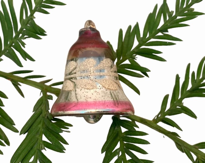 Antique German Mercury Glass BELL Christmas Ornament~glass Xmas BELL ...