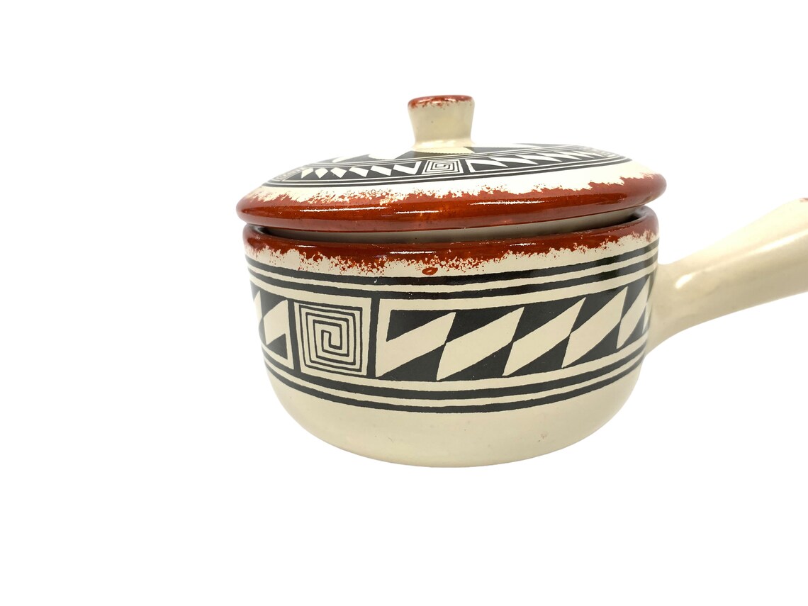 Vintage Kay Mallek Pottery Casserole Dish With Lid, Southwestern Decor ...