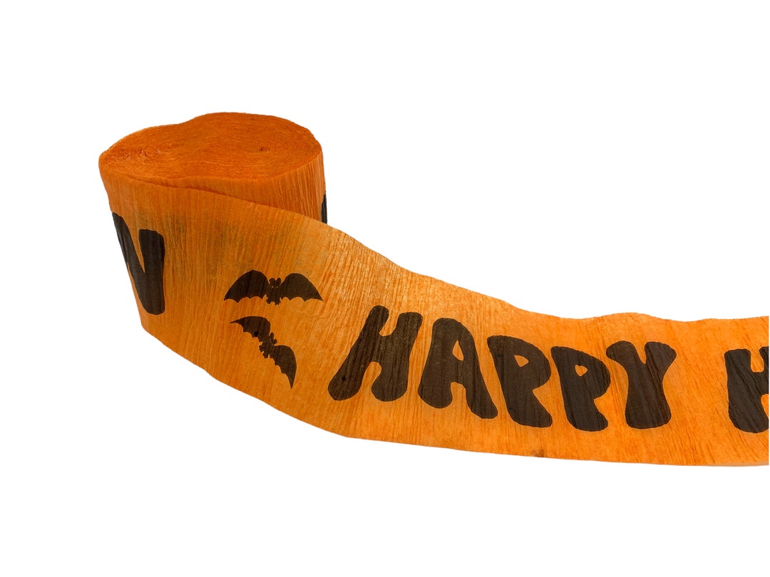 Vintage Crepe Paper Happy Halloween Garland Banner Decoration~halloween ...