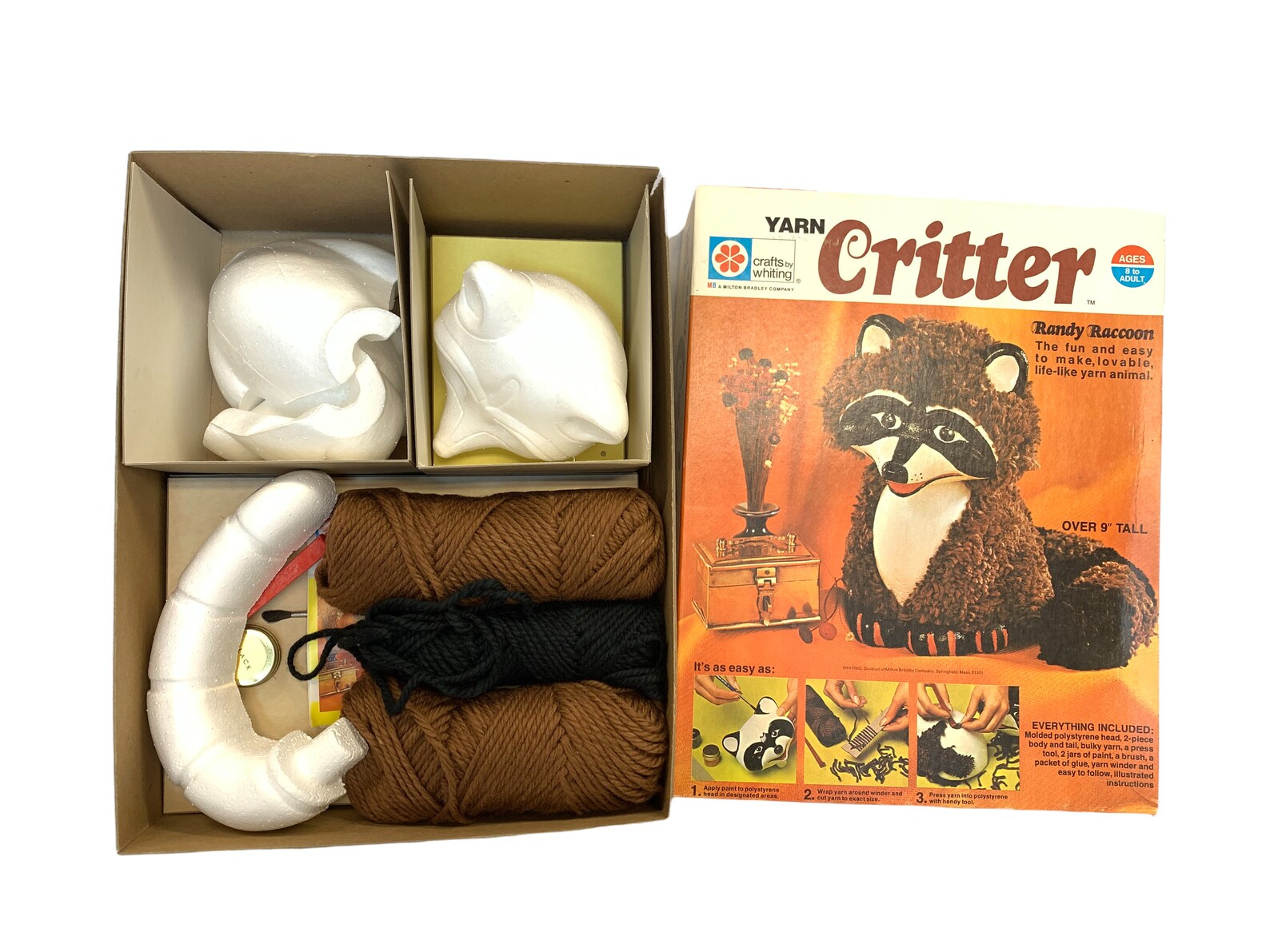 Vintage Yarn Critter Randy Raccoonyarn Animal Craft - Etsy