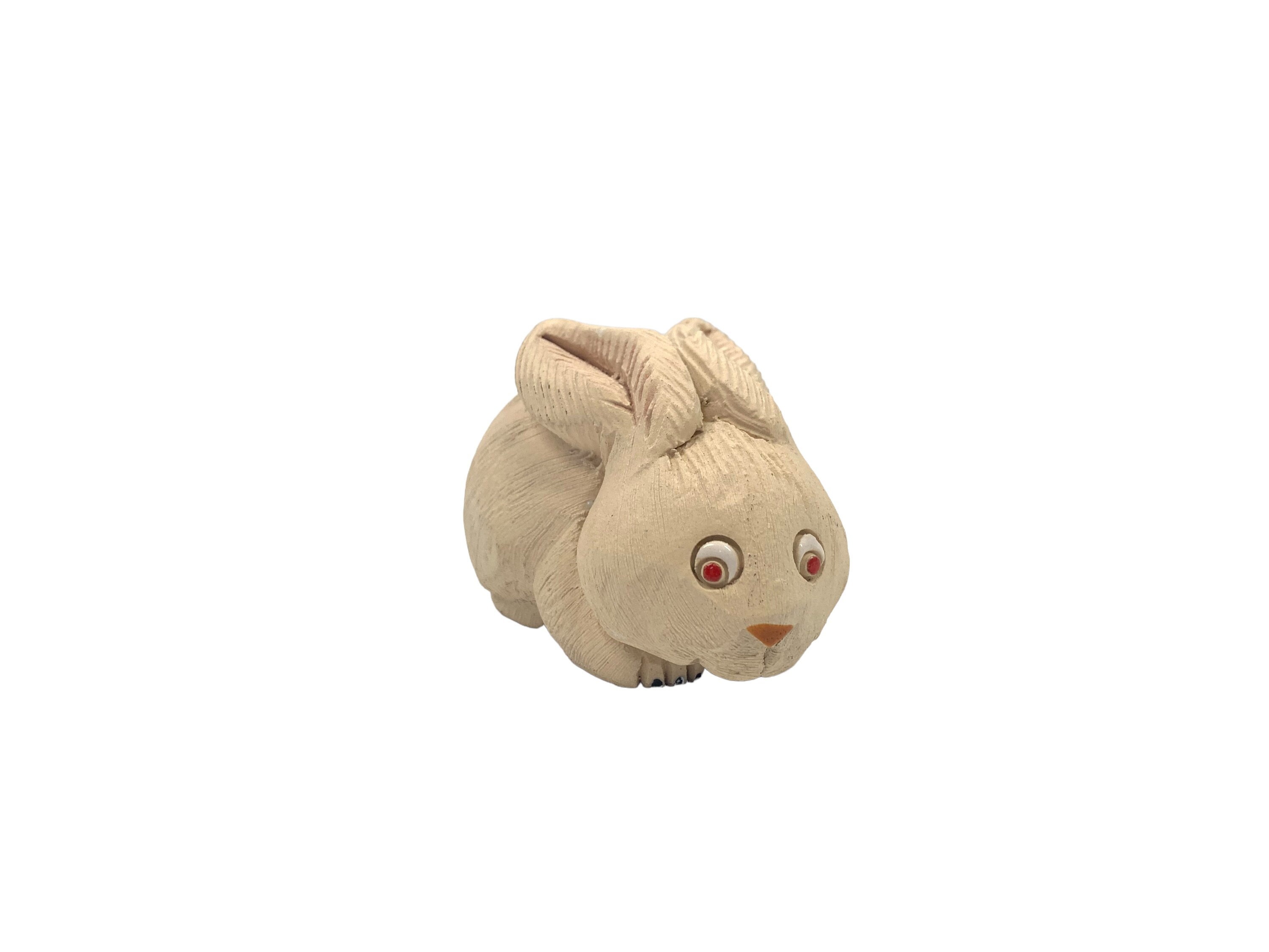 Vintage Rinconada Uruguay Rabbit Figurine, Signed Ceramic Bunny Decor ...