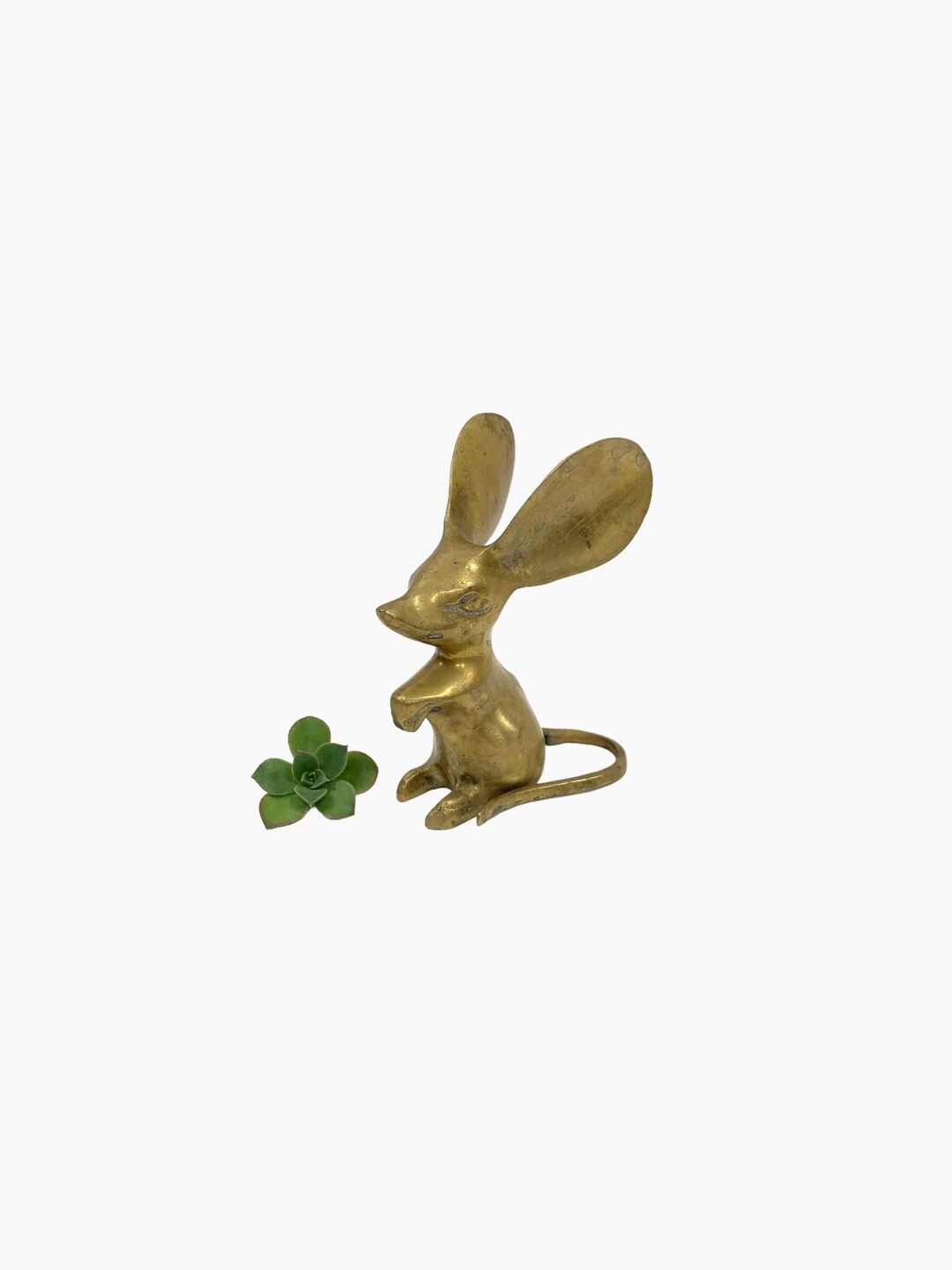 Vintage Brass Mouse Figurine: Mid Century Modern Decor - Etsy