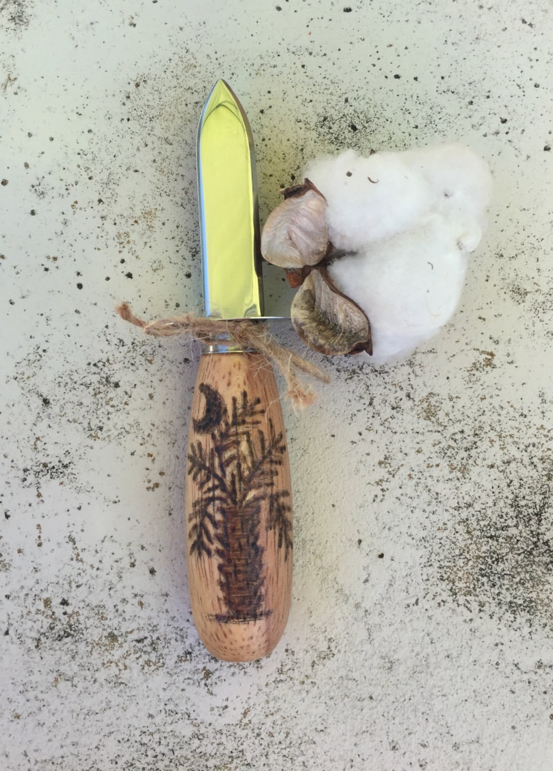Engraved Wooden Oyster Knife 6 Handmade - Etsy