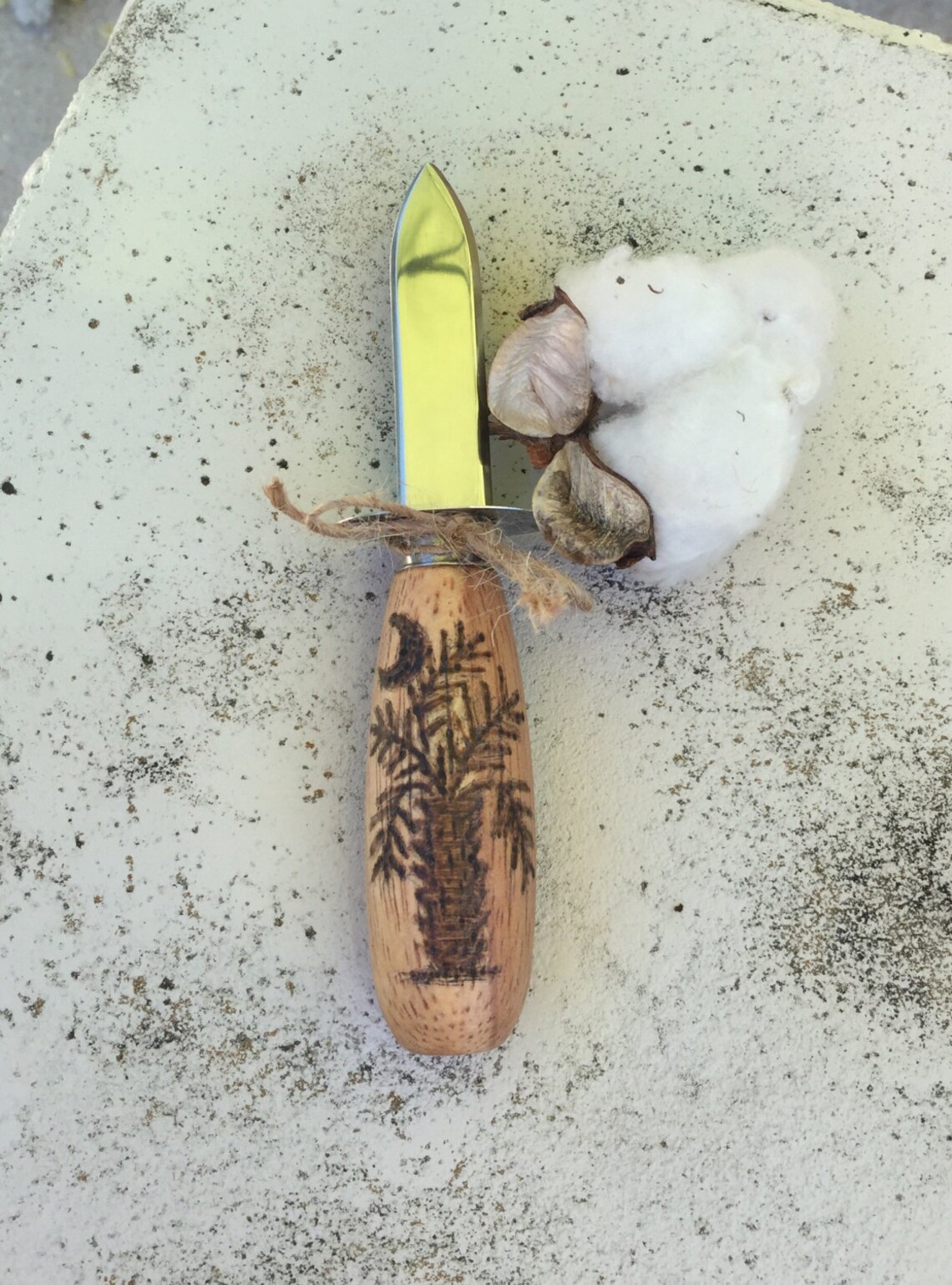 Engraved Wooden Oyster Knife 6 Handmade - Etsy