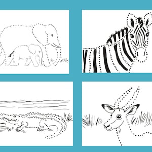 Dot Drawings: African Animals - Drawing With Dots - Dot to Dot - Ocean ...