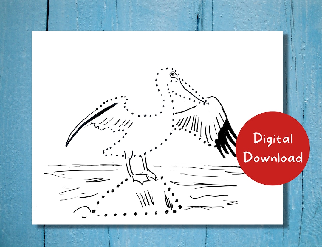 Dot Drawings: Birds - Worksheets - Drawing With Dots - Dot to Dot ...