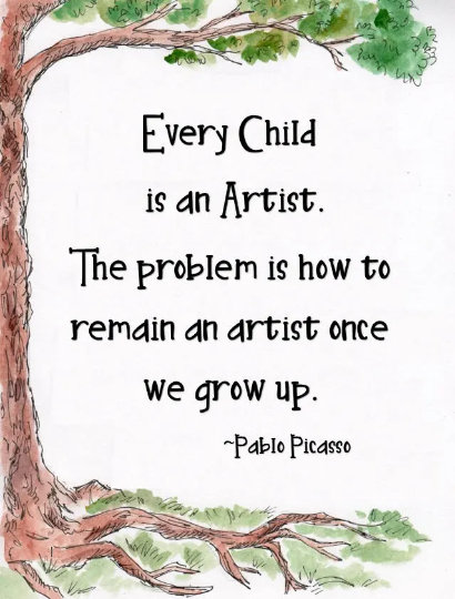 Every Child is an Artist - Watercolor Painting - Digital Print ...