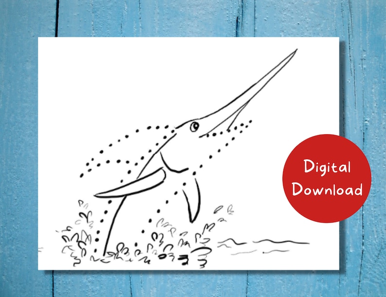 Buy Sea Animals Worksheets Set 1 Drawing With Dots Dot to Dot Ocean ...