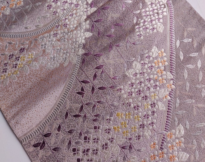 Japanese Obi Fabric Mountains Floral Used Fabric 55 Cm X 30 Cm Colour ...