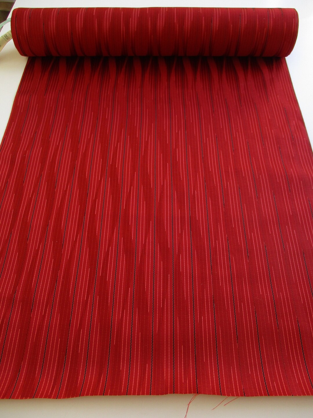 Japanese Raincoat Fabric Ama Coat Fabric Silk Stripes Colour Red and ...