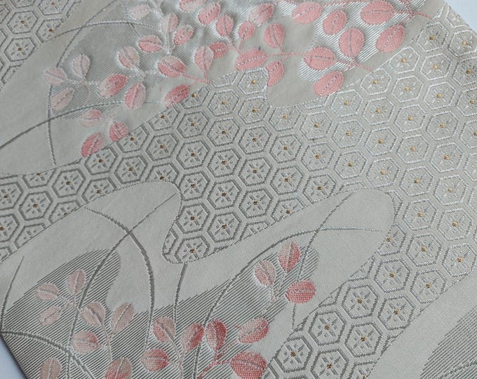 LAST PIECE - Japanese Obi Fabric - Bush Clover - Steam - Used Fabric ...