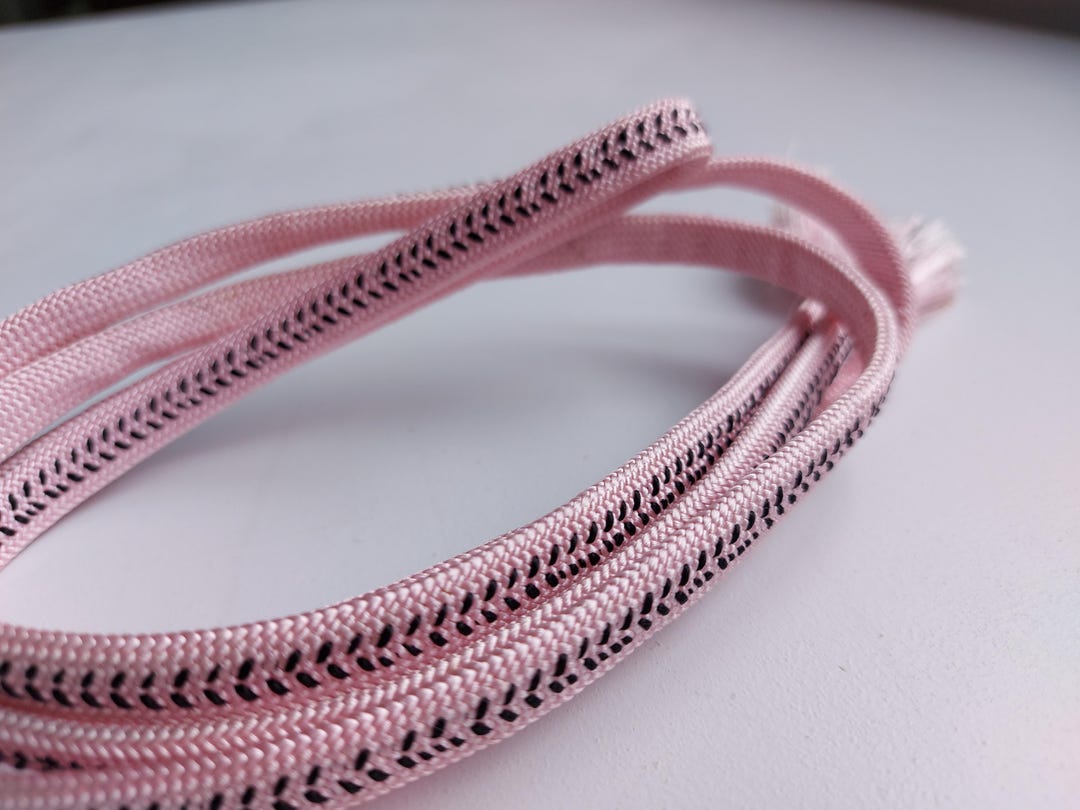 Japanese - Obijime - Accessories - Belt - Flat - Pale Pink and Black ...