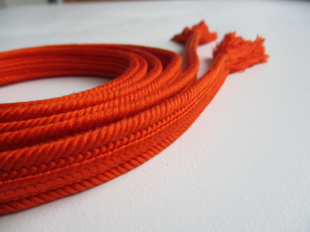 Japanese Obijime - Belt - Accessories - Flat - Orange - Size 154 X 1.3 ...