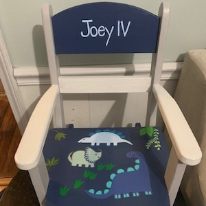 Personalized Child's Rocking Chair: Dino Trax - Etsy
