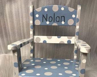 Child's Rocking Chair-hickory Puzzle Rocker-custom Made Furniture for ...